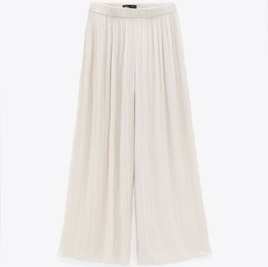 Zara | Pants & Jumpsuits | Last Zara Pleated Palazzo Pants | Poshmark